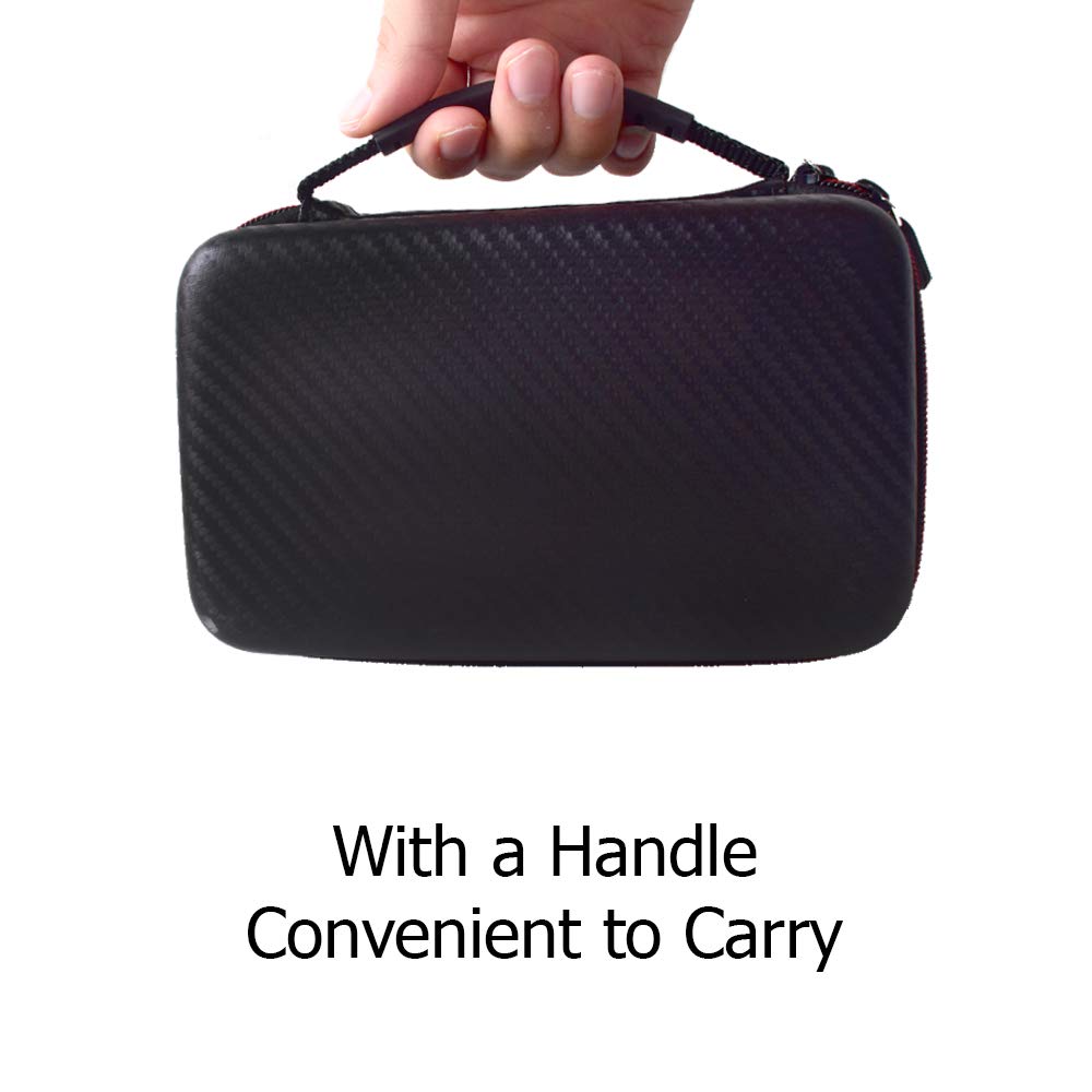 Cocar Carrying Case for Mini Projector & All Accessories 2020 New Upgrade Thickened Hard Shell Protection Larger Capacity Suitable for TOUMEI COCAR AEHR Yaufey VANKYO C800S C800W C800A C800 Black