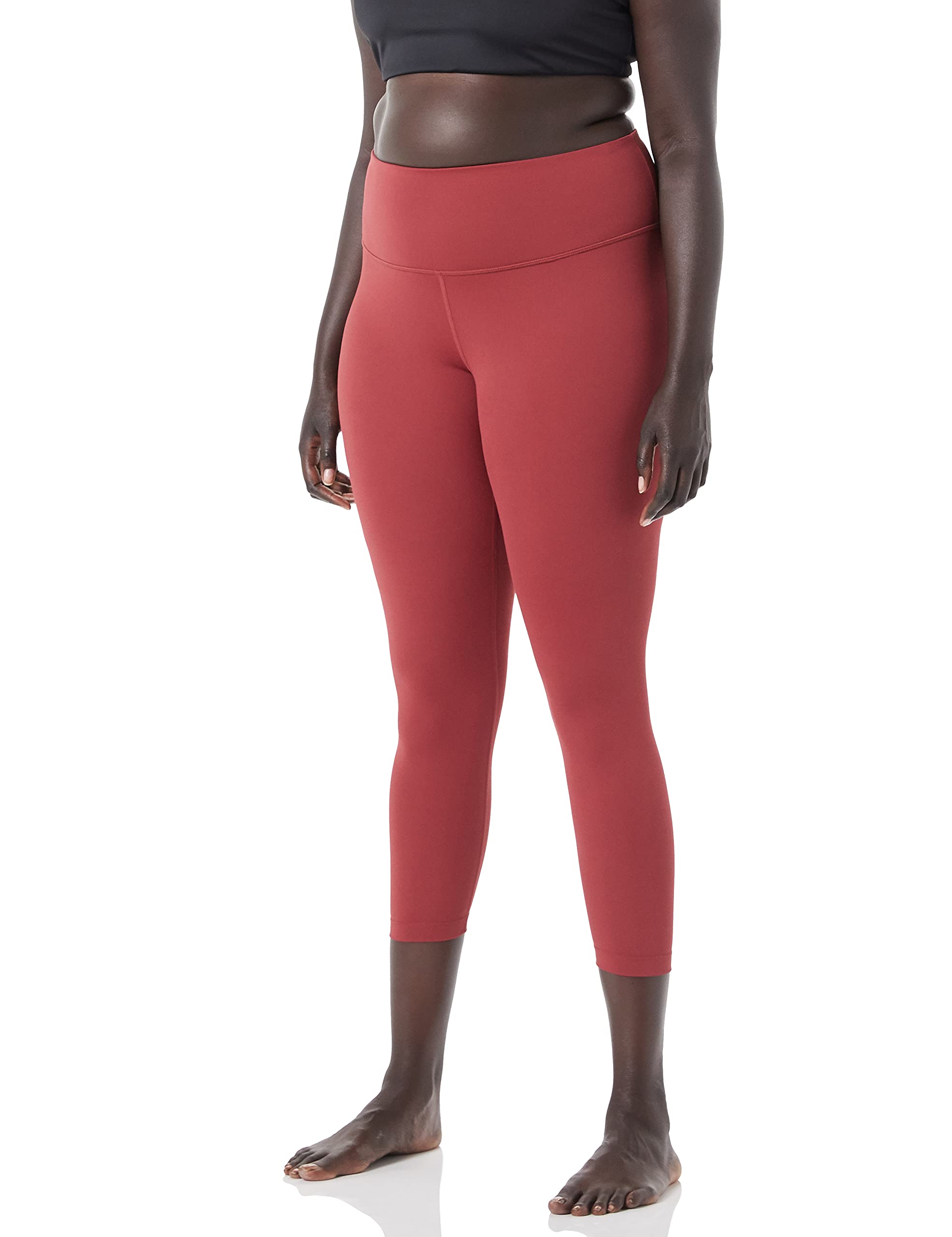 Core 10 Women's Spectrum High-Waist 7/8 Crop Yoga Legging, Black, Leopard/Jacquard, X-Large