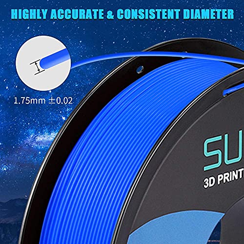 SUNLU PLA+ Filament 1.75mm 10KG PLA Plus 3D Printing Filament for 3D Printer & 3D Pens Tolerance Accuracy +/- 0.02 mm, 11x1KG (3 Colors)