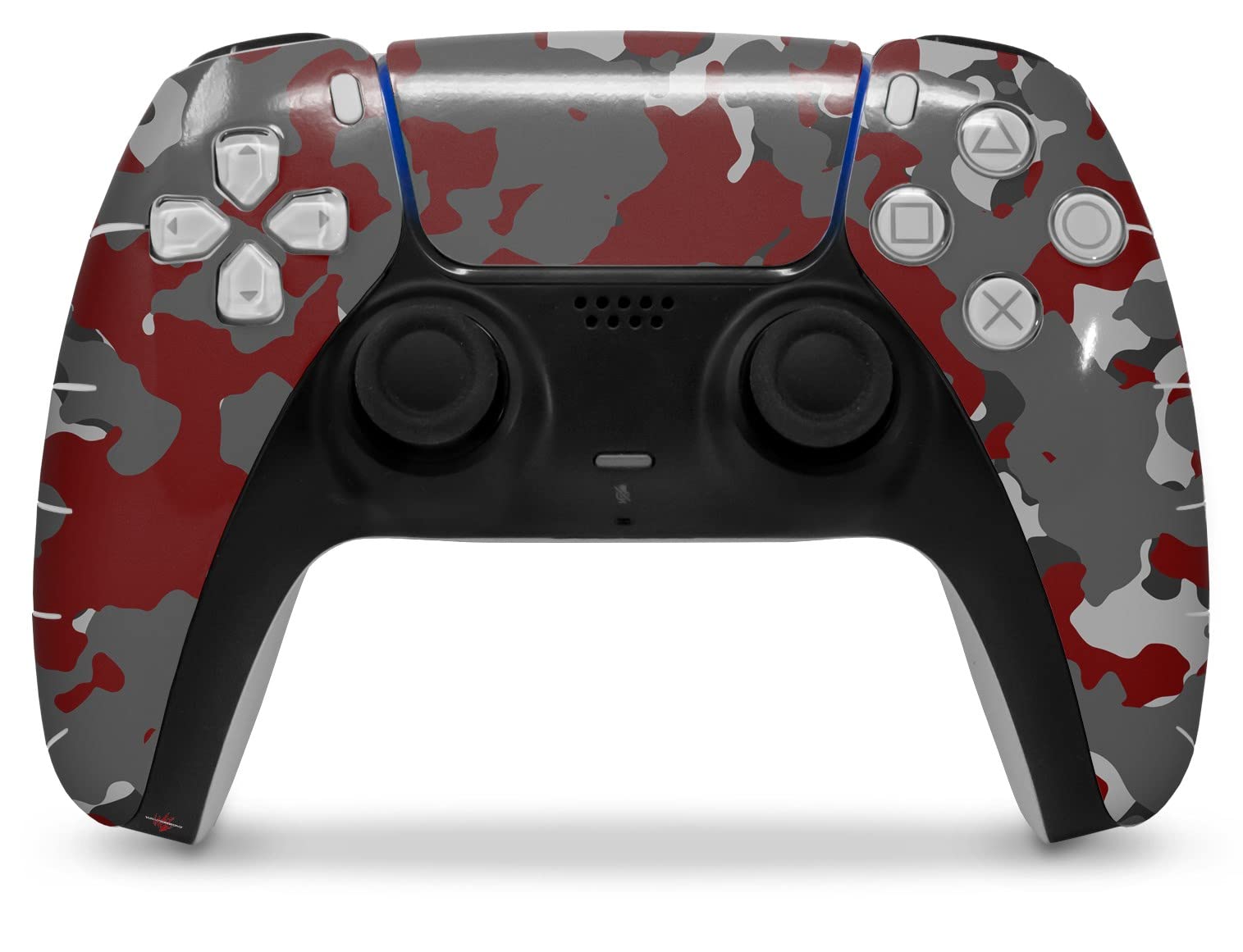 WraptorSkinz Skin Wrap compatible with Sony PS5 DualSense Controller WraptorCamo Old School Camouflage Camo Red Dark (CONTROLLER NOT INCLUDED)