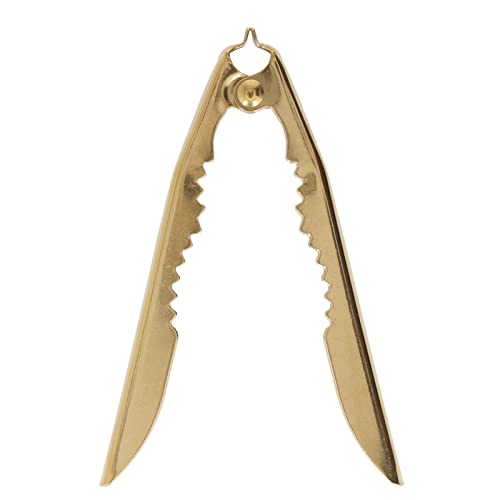 Safe Non Slip Handle Robust Stainless Steel Nutcracker Chestnut Walnut Opener Clip, Gold Crab Cracker for Kitchen Home Seafood Knives Specialty Knives