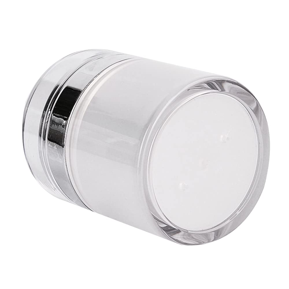 Cream Jar Vacuum Bottle Cosmetics Sub Bottle Travel Portable Press Lotion Bottle Refillable Cosmetic Cream Container Leak-Proof & Airtight (15ML, 2PCS)