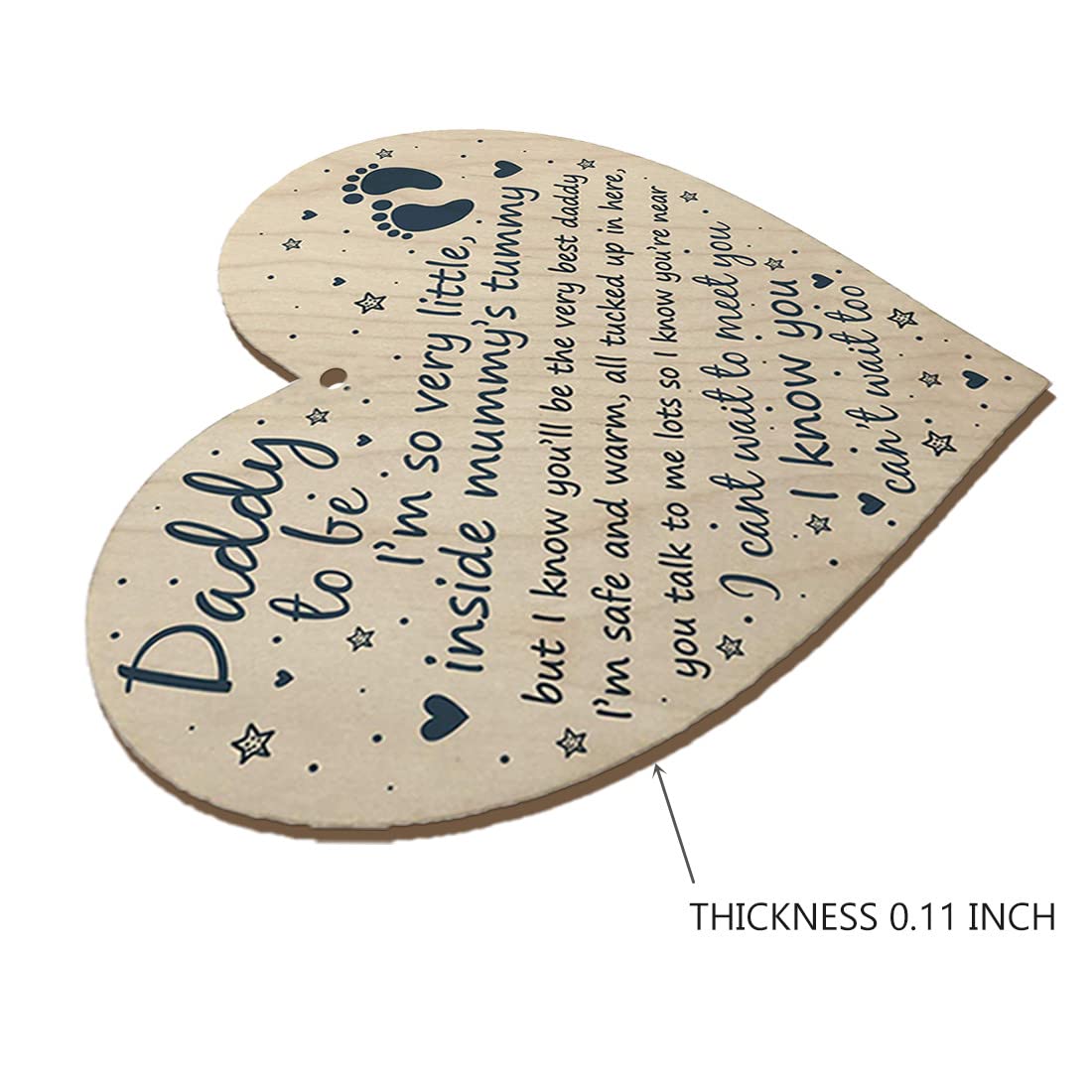 Dadaly Decor Daddy to Be Sign Gifts from Bump for Dad/Father New Born Baby Son Daughter Plaque
