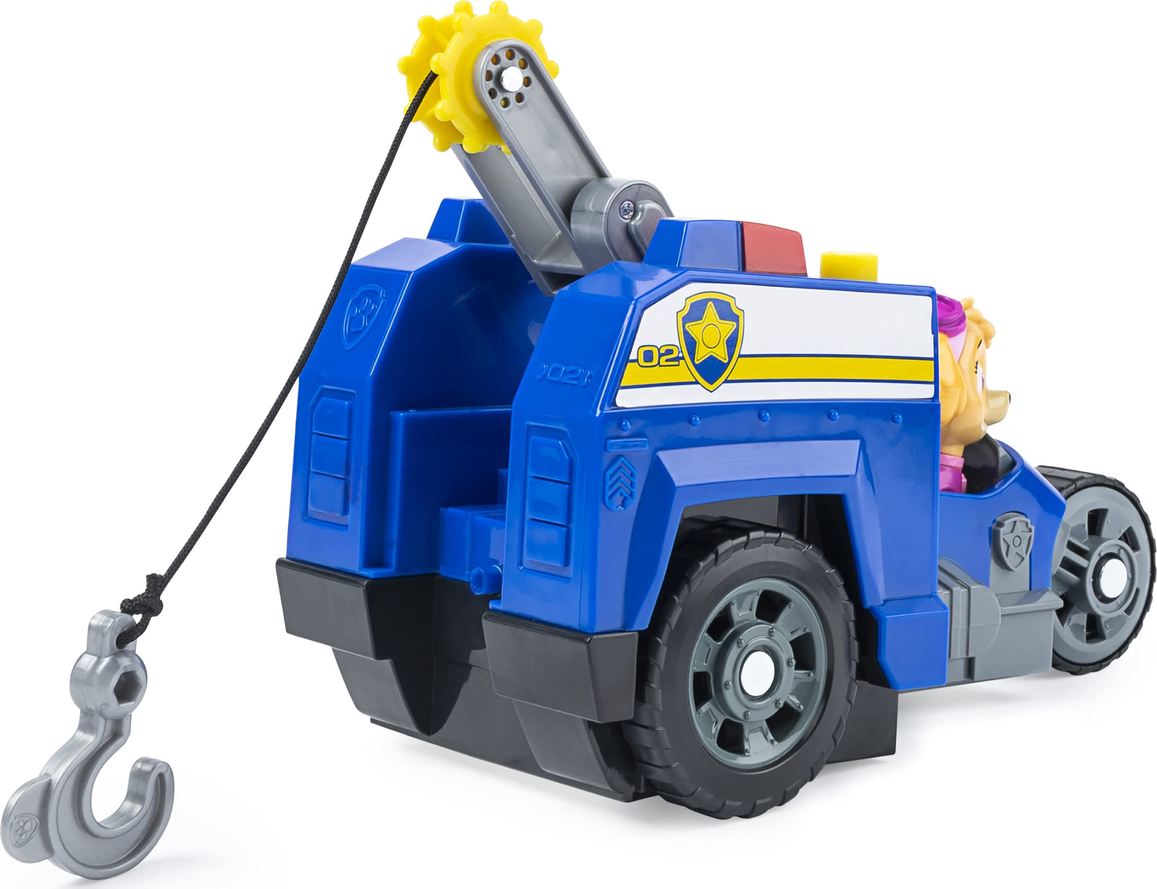 Paw Patrol, Chase Split-Second 2-in-1 Transforming Police Cruiser Vehicle with 2 Collectible Figures