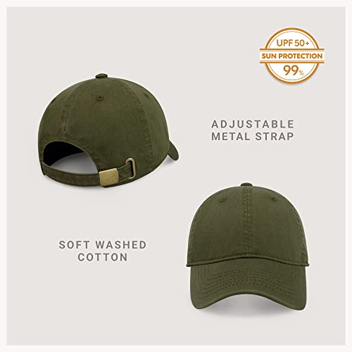 CHOK.LIDS Everyday Premium Dad Hat Unisex Cotton Baseball Cap for Men and Women Adjustable Lightweight Polo Style Curved Brim (Black.)