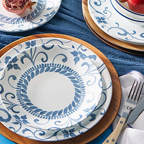 Corelle Boutique Round 12-Piece Dinnerware Set, Service for 4 (Mountain Blossom)