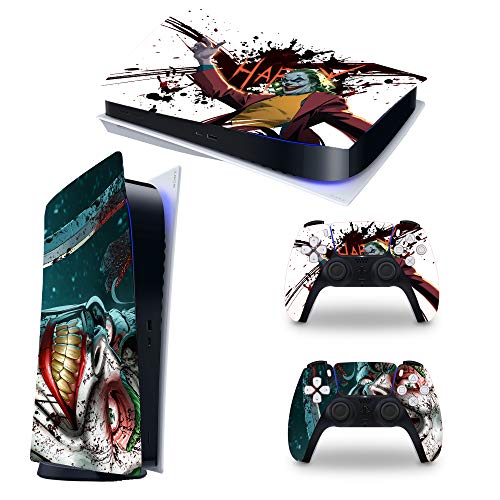Crazy Man PS5 Standard Edition Console and Controller 5 Controller Skin Set - PlayStation 5 Vinyl