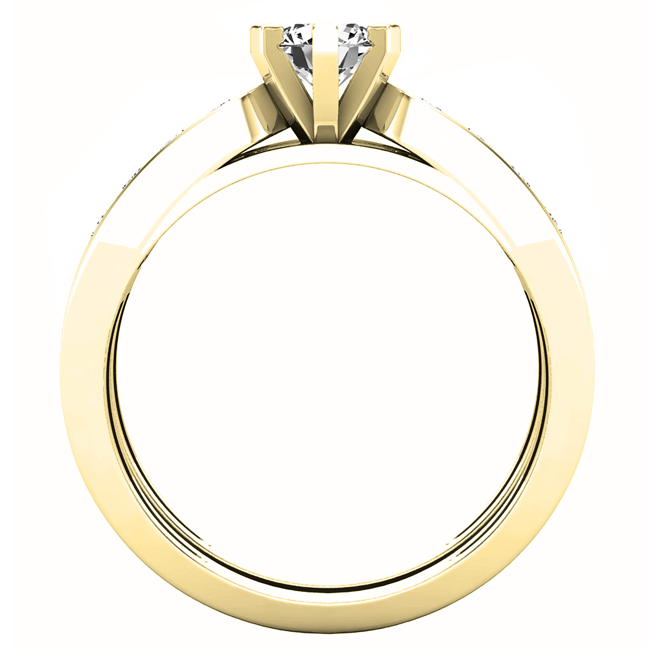 Dazzlingrock Collection 1.00 Carat (Cttw) 18K Round Diamond Women Engagement Ring Set 1 CT, Yellow Gold, Size 7