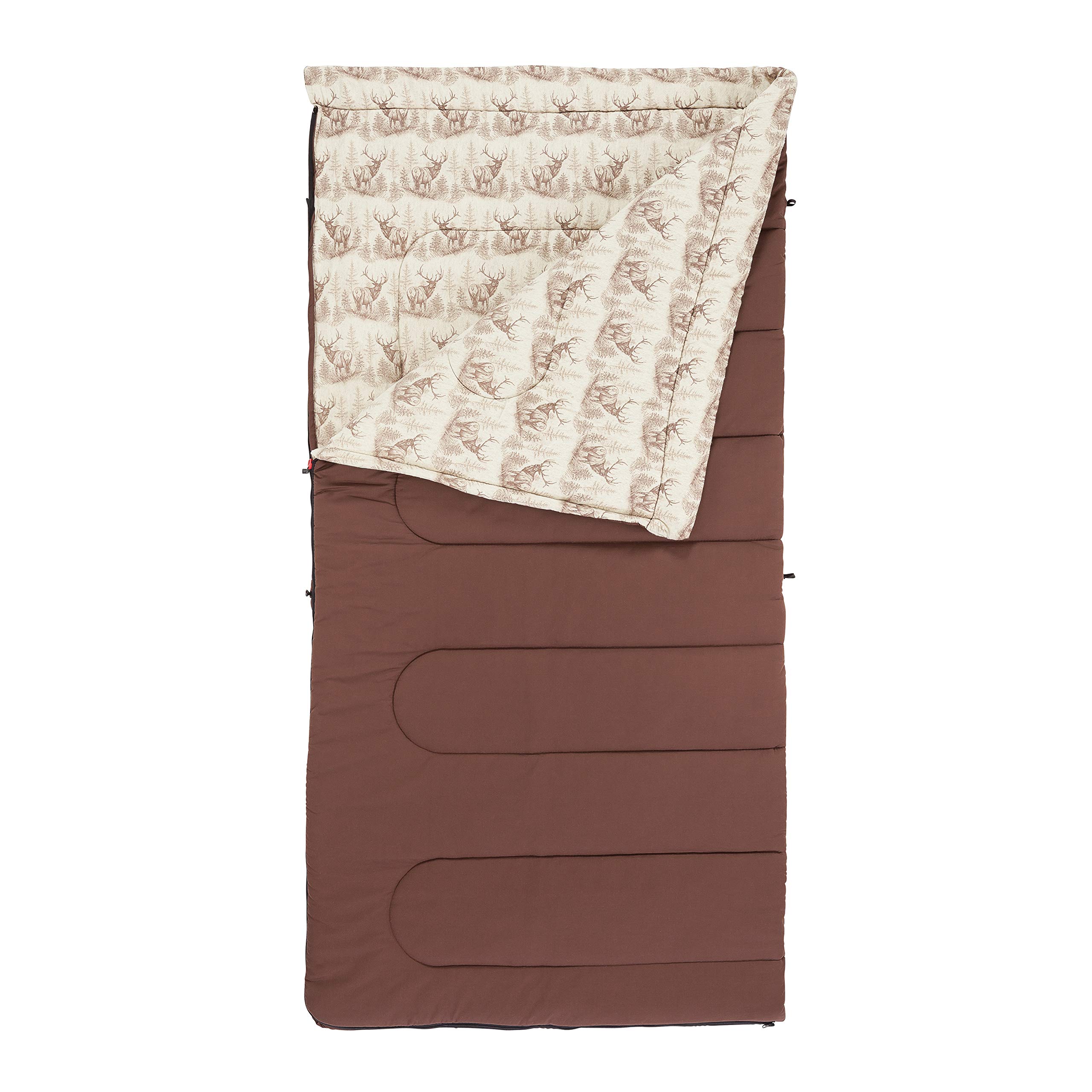Coleman Autumn Trails 30 Degree Sleeping Bag, Standard, Brown and Deer print