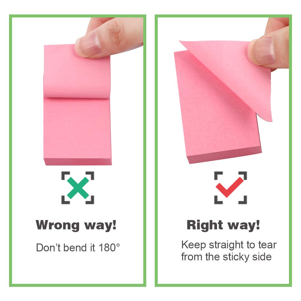 Cocoboo 20 Pack Sticky Notes, 2 x 1.5 Inches, 100 Sheets of Each, Memo Pads, 10 Bright Colors Sticky Pads, for Home Office School Supplies