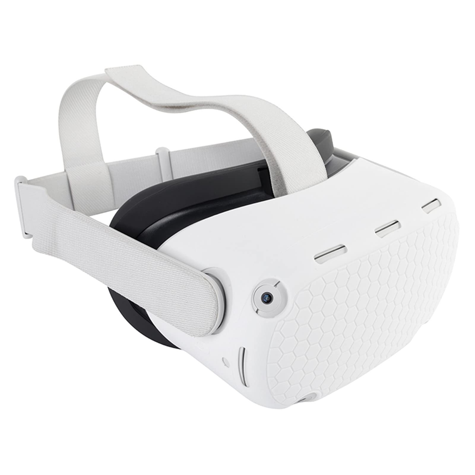 EYERZ VR Front Face Protector Cover for Oculus Quest 2, Light & Durable Silicone Cover Accessories, Heat Dissipation Anti Scratch Anti Dust Anti Shock (White)