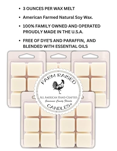 Wax Melts, 16 Oz - with 5 Scented Options Including Fall Spice, Vanilla, Cinnamon Caramel, Pecan Waffles and Apple - Soy Candle Melting Warmer Cubes with Natural Scent and Non Toxic Ingredients