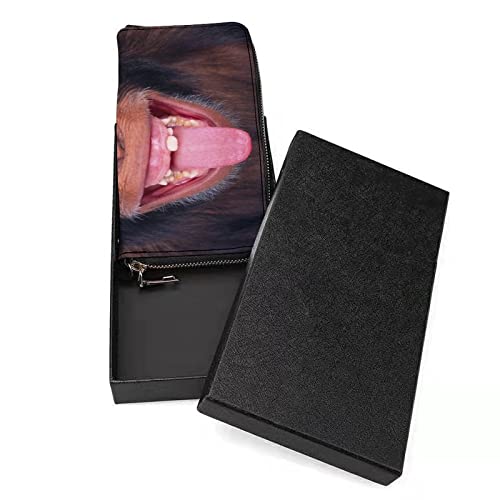 FunnyStar Big Monkey Orangotan Face Women's Long RFID Hand Wallet Wristlet Clutch Purse PU Leather Handbag with Wrist Strap