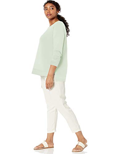 Daily Ritual Women's Oversized Terry Cotton and Modal High-Low Sweatshirt, Light Green, XX-Large