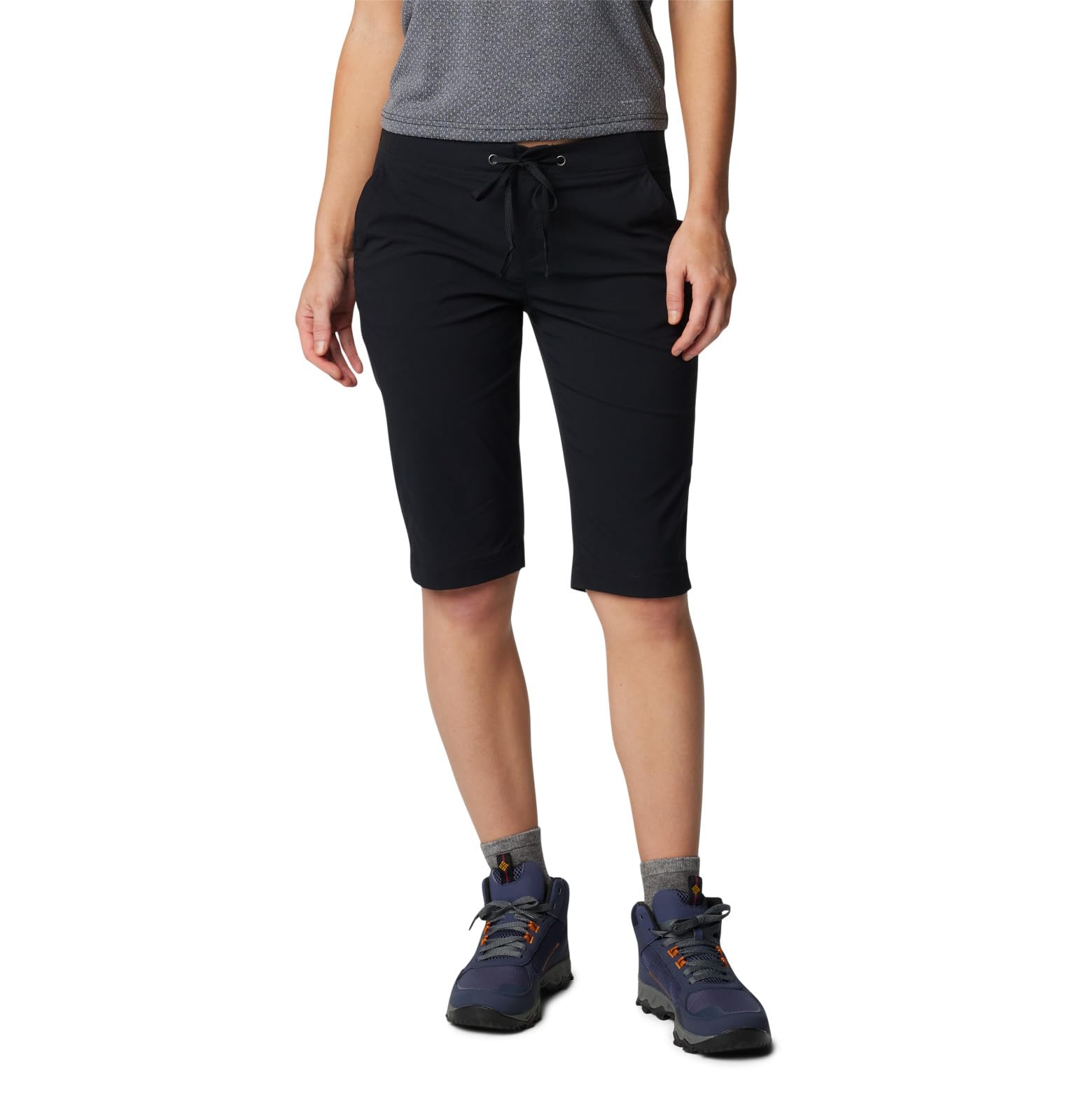 Columbia Women's Anytime Outdoor Long Short Shorts, black, 16x13