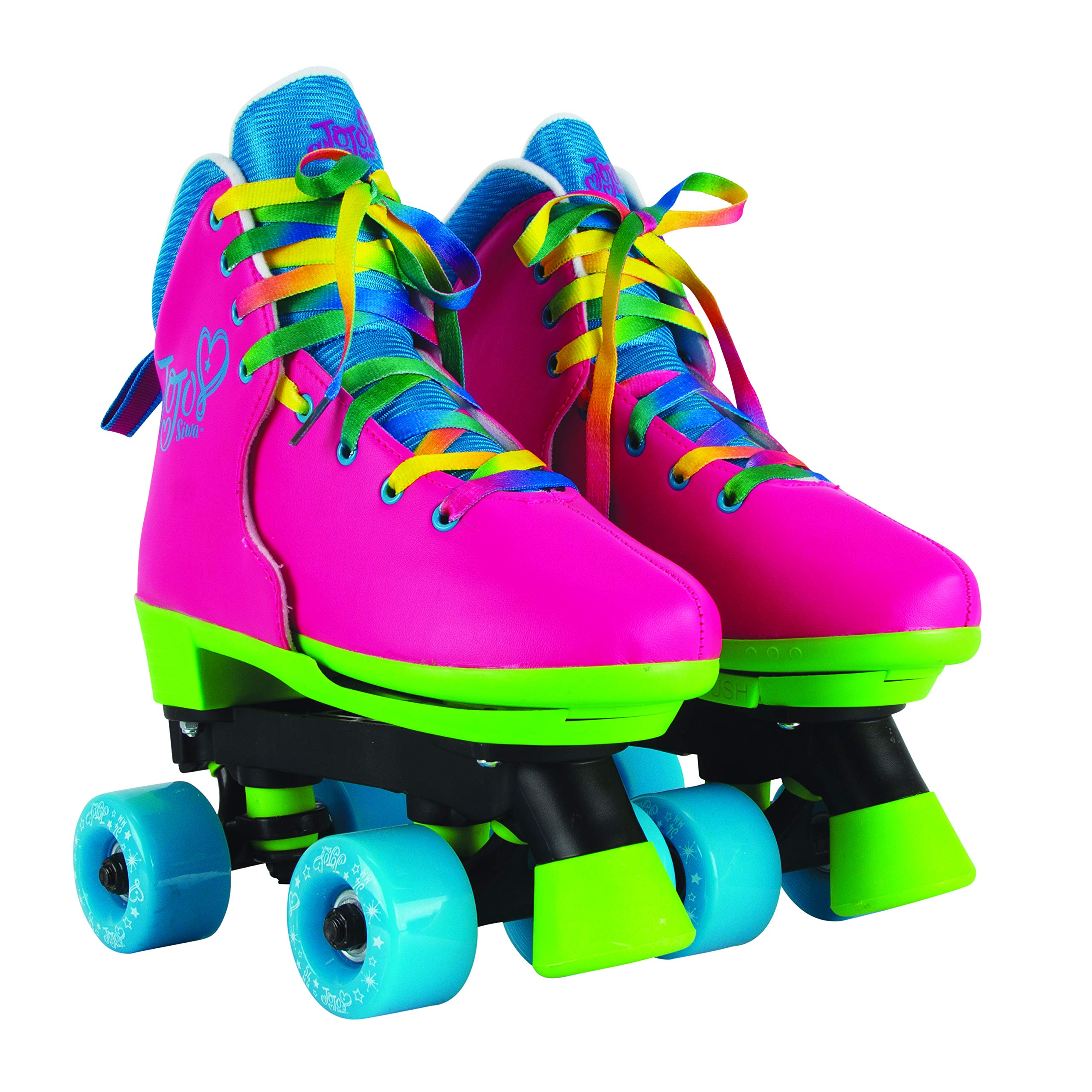 Circle Society Classic Adjustable JoJo Siwa Children's Roller Skates, 12-3 US Girls, Party in Pink