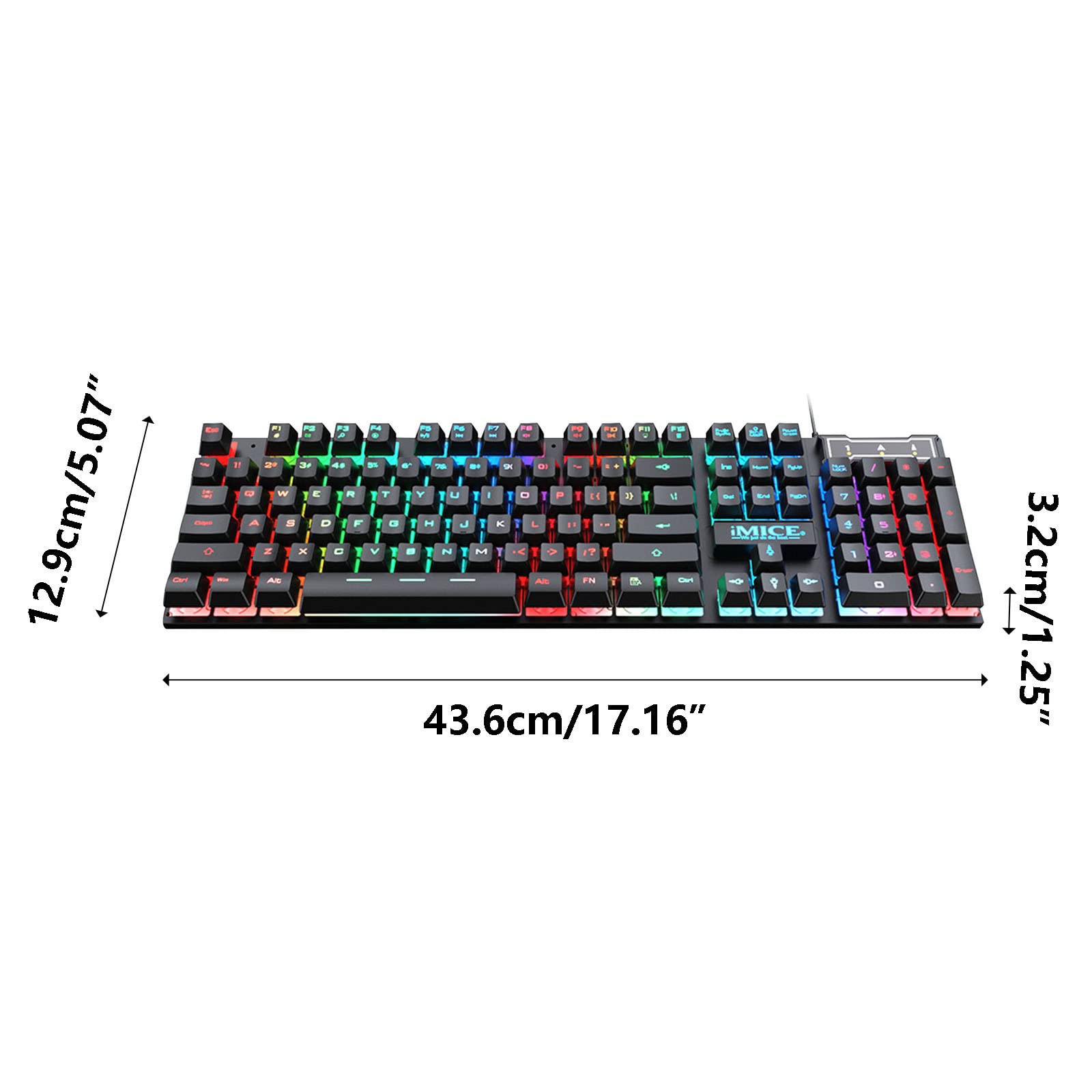 Gaming Keyboard & Mouse Combo Suit, Mini Mechanical Feel Keyboard with RGB LED Lighting, Colorful Floating Key Cap, Mechanical Feel, Luminous, Wired Game, Cool Luminous Texture