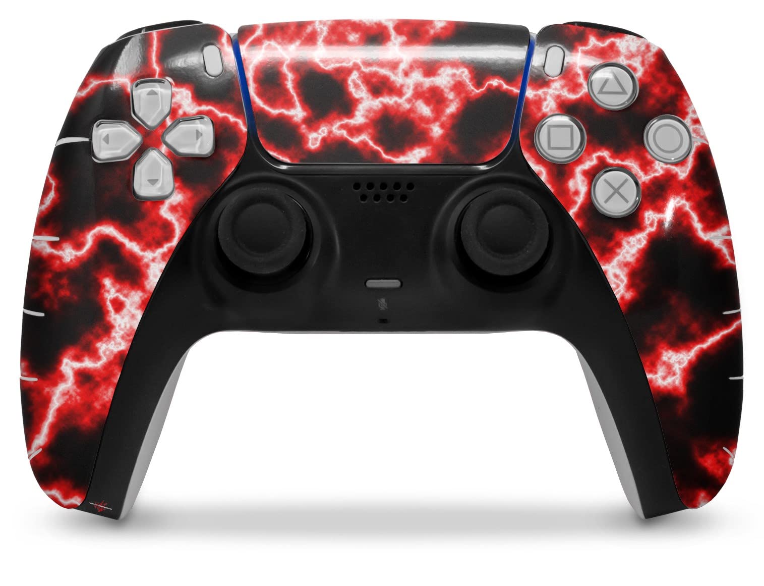 WraptorSkinz Skin Wrap compatible with Sony PS5 DualSense Controller Electrify Red (CONTROLLER NOT INCLUDED)