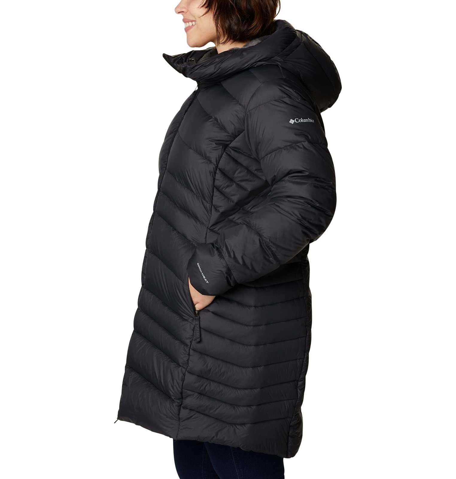 Columbia Women's Autumn Park Down Mid Jacket, Black, X-Large