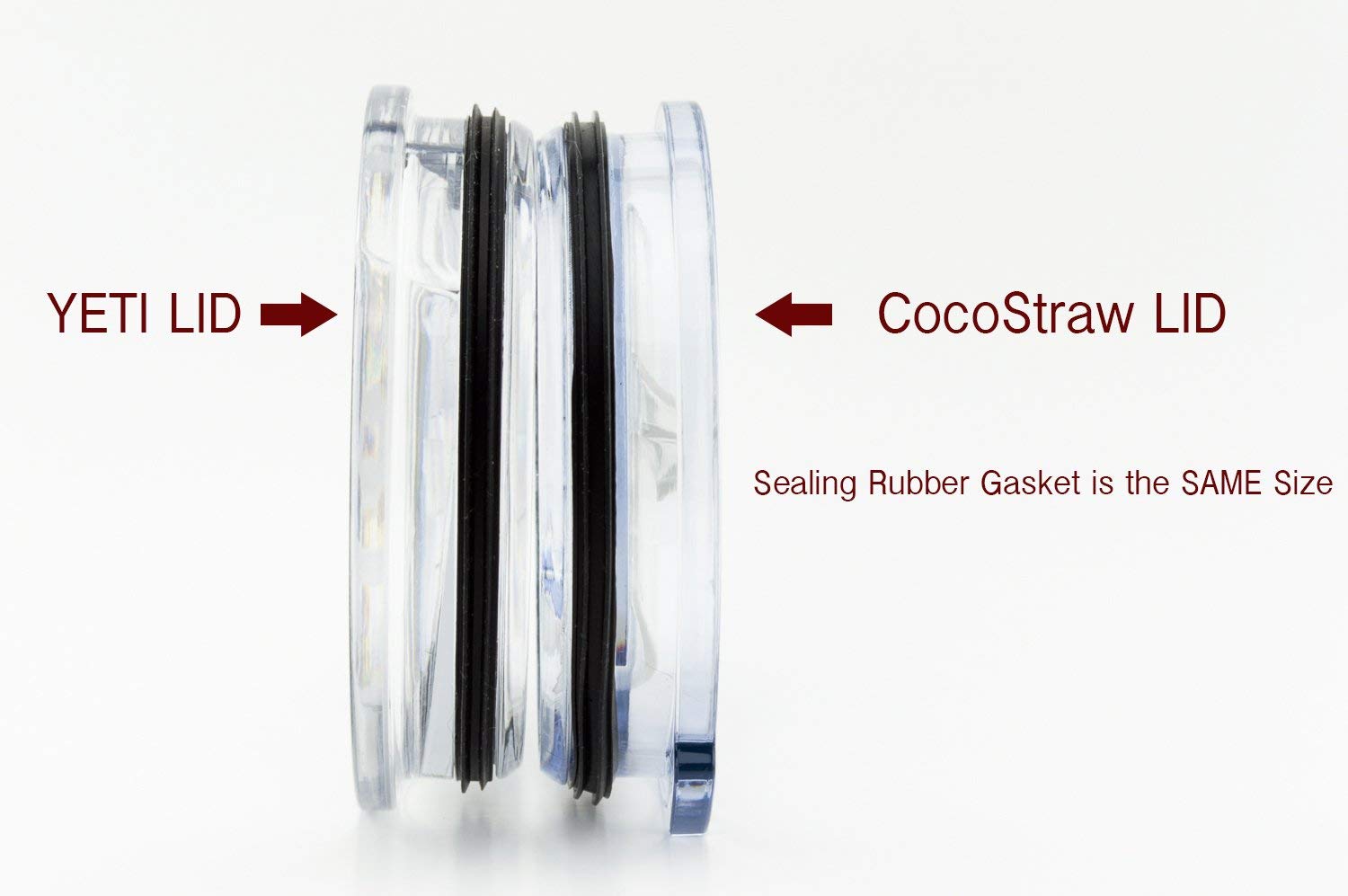 CocoStraw 30oz Straw Lid + 4 Stainless Steel Straws Replacement for Yeti RTIC Polar Drifter Big Boss Sic Tumbler Rambler Cups with Cleaning Brush NO SPILL