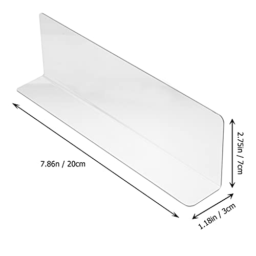 Mipcase Plastic Divided Purse Organizer for Closets- 10Pcs Shelf Divider Supermarket Commodity Divider, L Shape Baffle