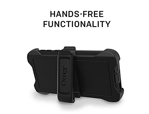 OtterBox Galaxy S10 Defender Series Case - BLACK, rugged & durable, with port protection, includes holster clip kickstand
