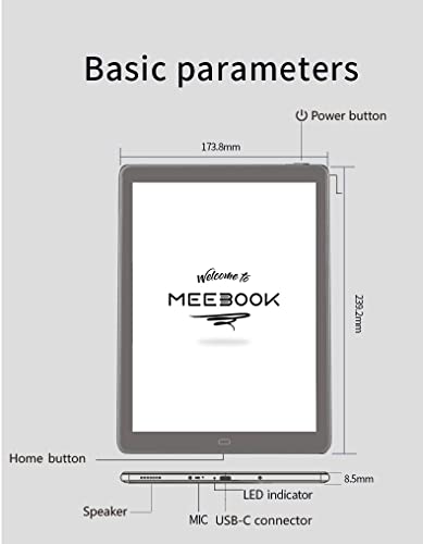 Meebook P10 Pro E-Reader,2022 New 10" E-Ink Tablet Paperwhite Reader with Adjustable Front Light,Cold/Warm Light,Android 11,3GB Ram+64GB,Dual Touch, Support Hand Writing,WiFi OTG