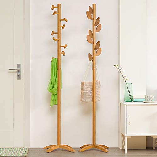 Coat Racks 9 Hooks Leaf Coat Stand Versatile Free Standing Coat Tree Clothes Hanger Hat Stand for Hallway Bedroom Home Office Max Load Capacity 25kg