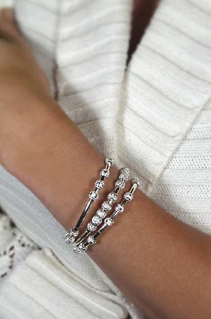 Chelsea Charles Count Me Healthy Wellness Journal Bracelet - Friendship Silver