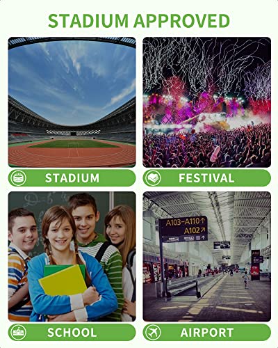 MAY TREE Clear Bag Stadium Approved, Clear Backpack Stadium Approved for Concert Stadium Festival Sport Work, Clear Sling Bag with Heavy Duty Material - Black
