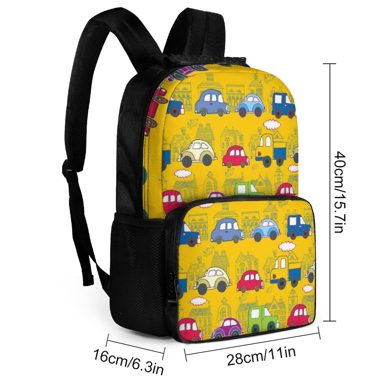 Colorful Car Laptop Backpack Travel Business Shoulder Bag College Fashion Back Pack Fits 16 Inch Notebook