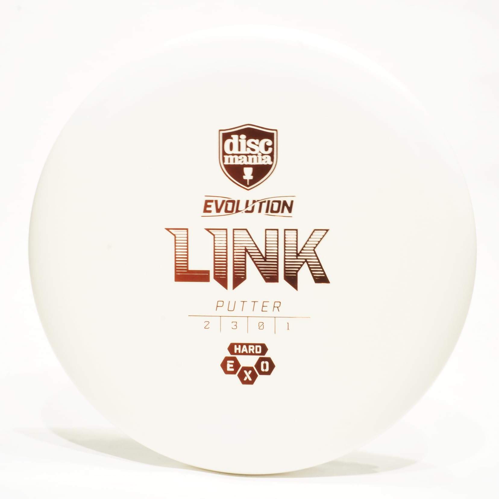 Discmania Evolution Link (EXO Hard) Putter & Approach Golf Disc, Pick Weight/Color [Stamp & Exact Color May Vary] White 173-174 Grams