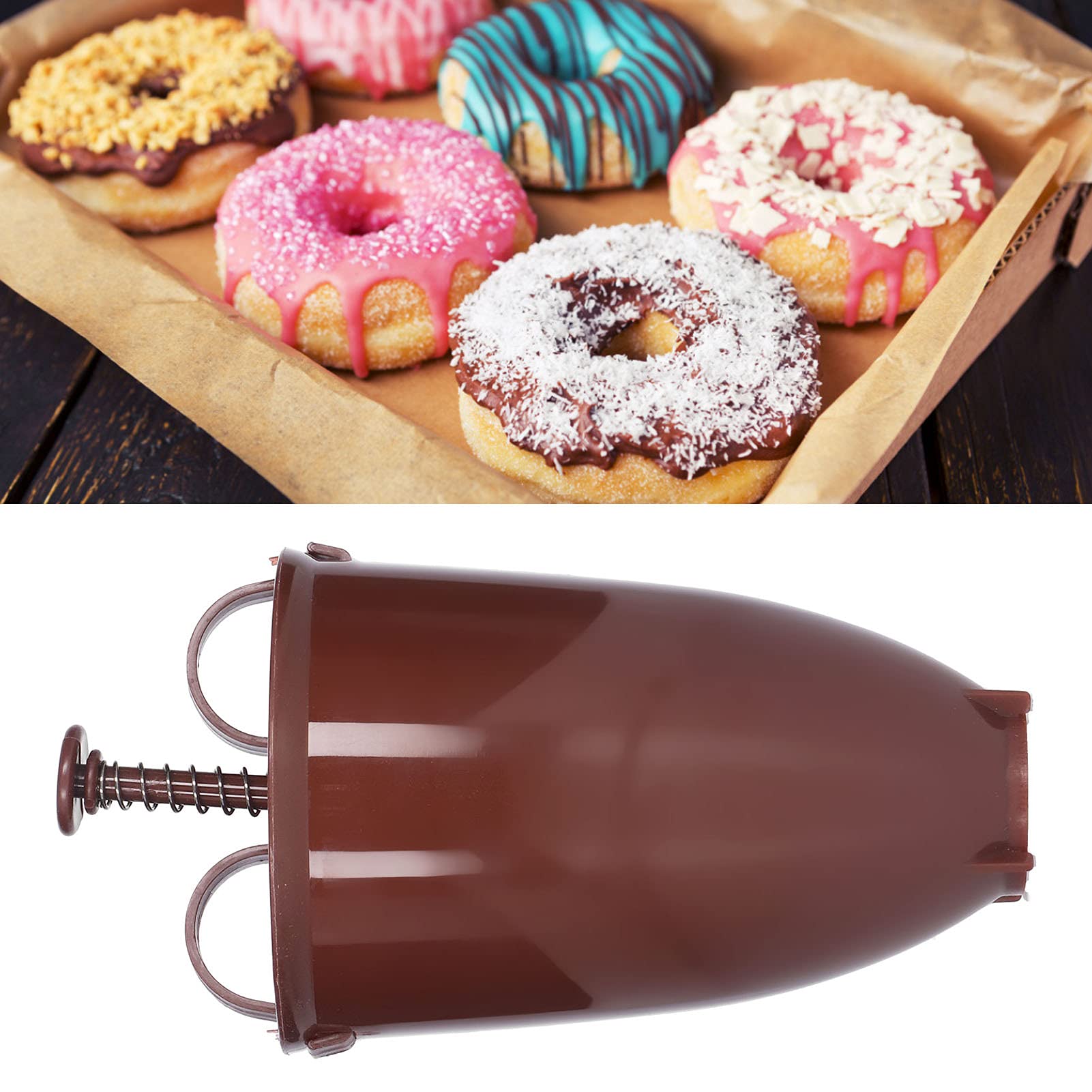 Donut Maker, Pancake and Donut Batter Dispenser DIY Mini Donut Makers Manual Biscuits Doughnut Maker Machine Mold for Kitchen Baking
