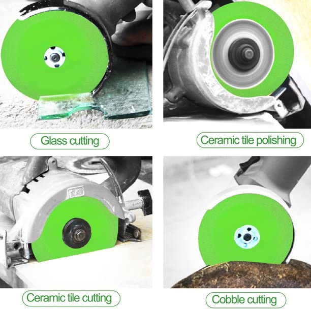 Glass Ceramic Cutting Disc - 1mm Diamond Cutting Blade, Ultra-Thin Saw BladeWheel for Angle Grinder (5 Pack)