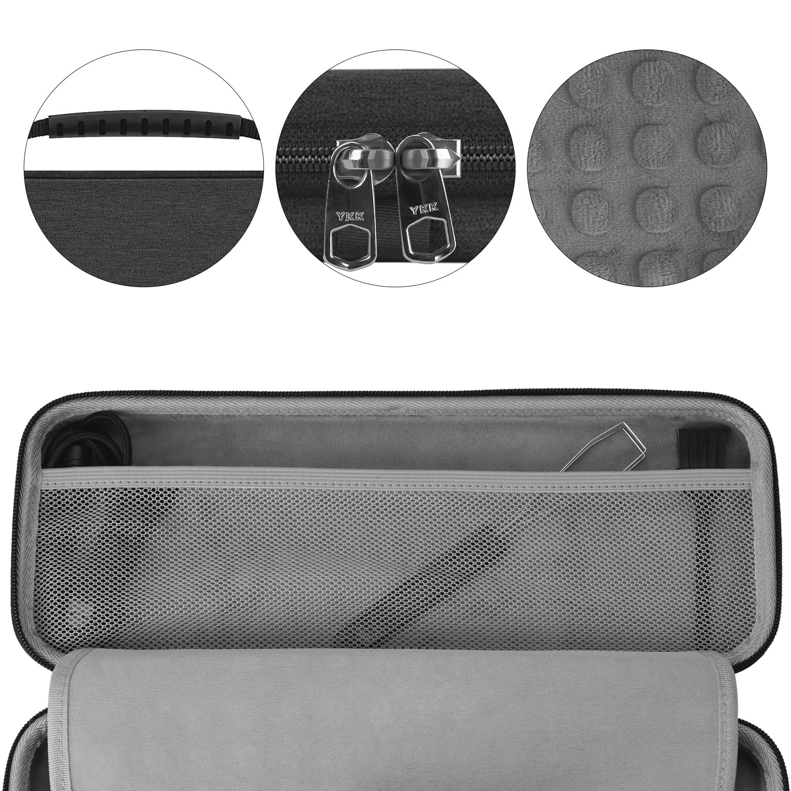 Geekria 65% Compact Keyboard Case, Hard Shell Travel Carrying Bag for 68 Keys Compact Keyboard, Compatible with Keychron K6/ K6 Pro/Keychron Q2 Pro/ Q2 Max, HyperX Alloy Origins 65 Keyboard