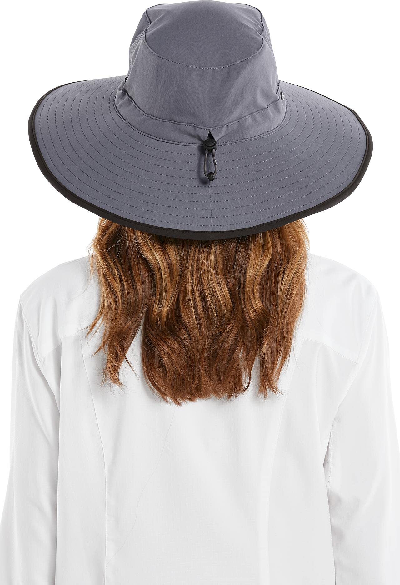Coolibar UPF 50+ Women's Etta Shapeable Sun Catcher Hat - Sun Protective (One Size- White/Carbon Travel Medallion)