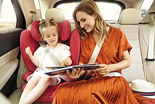 CYBEX Solution B-Fix High Back Booster Seat, Lightweight Booster Seat, Secure LATCH Installation, Linear Side Impact Protection, 12-Position Adjustable Headrest, for Kids 40-120 Lbs.