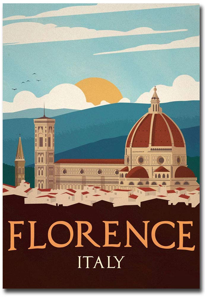 Florence Italy Vintage Travel Art Refrigerator Magnet Size 2.5" x 3.5"