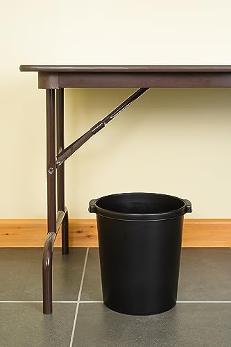 Tarifold Jalema® Re-Solution™ Commercial Wastepaper Trash Can for Office or Home, 4.75 Gallon/19 Quart Capacity, Black, 100% Recycled Plastic, 10/bx.