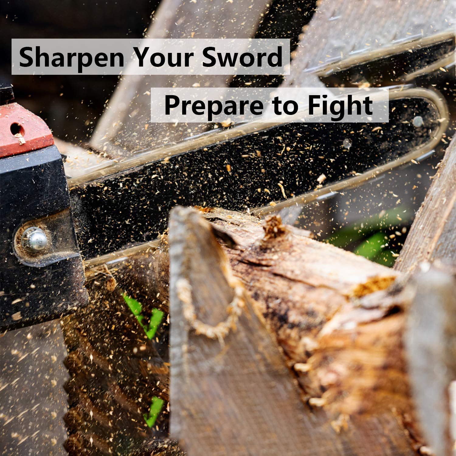 Codirom 2 in 1 Chainsaw Sharpener 2 in 1 Easy File Sharpener 3/16" 13/64" 7/35" Round Files (for 3/8" .325" .404" Chainsaw Chain)