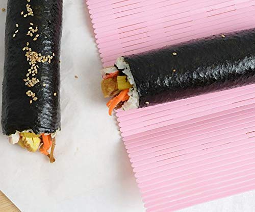 Florian Easy Sushi Rolling Mat (1 Pcs) (Size 25,5 x 25.5 Cm / 10.4 x 10.4 Inch) Easily Make a Shape than Silicon Mat, Easy to Clean and Store