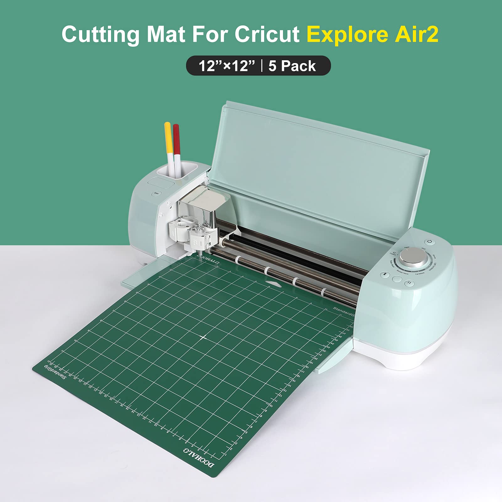 DOOHALO Variety Cutting Mats for Cricut,Cutting Mat for Cricut Maker/Maker 3/Explore 3/Air/Air 2/One, 12 X 12 inch Standard LightGrip StrongGrip Cutting Mats Replacement Accessories for Cricut