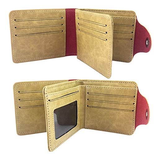 yehert Anime Brown Wallet Cosplay 10 Slots Bifold Wallet Card Holder Purse