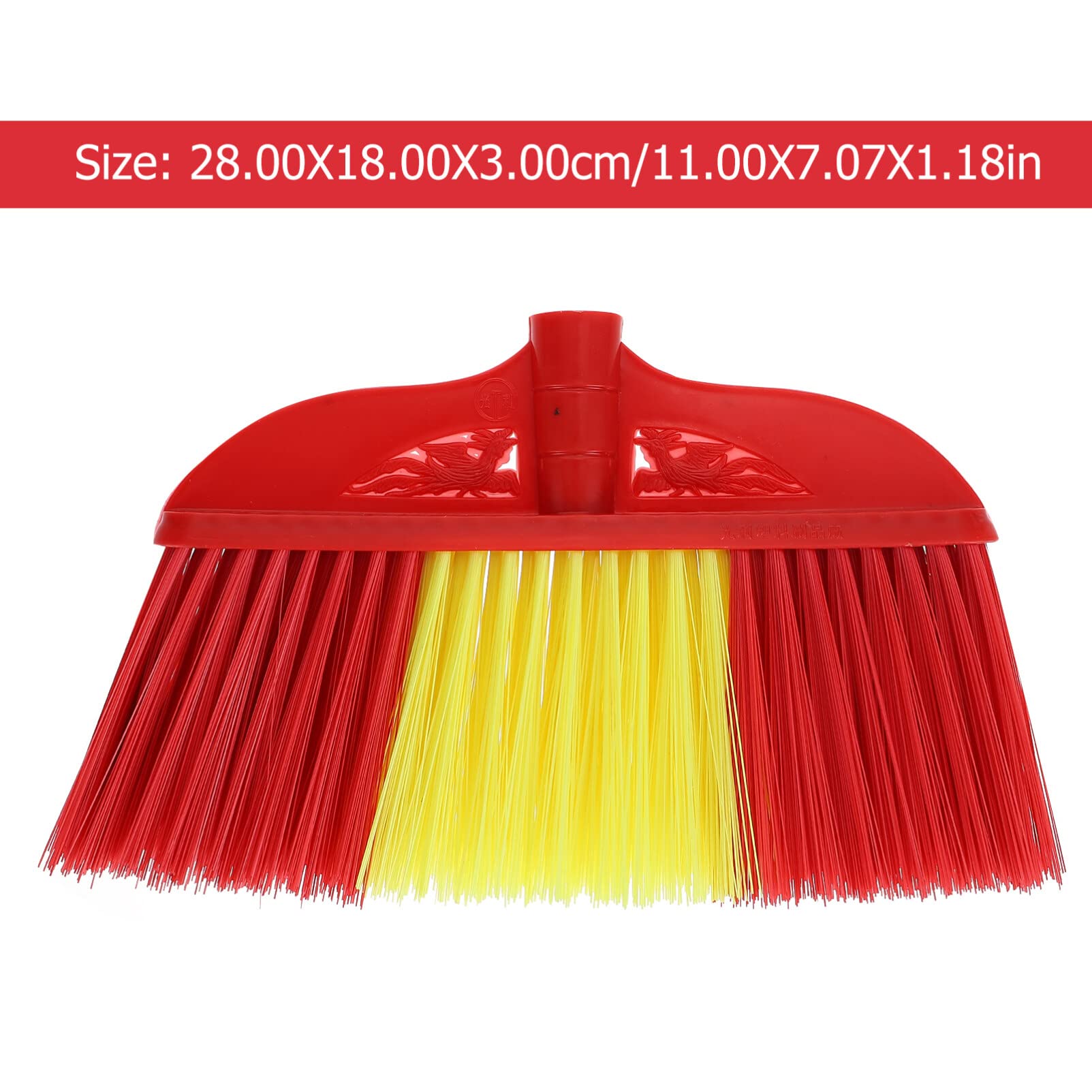 Lurrose Broom Head escobas para barrer piso Sweeping Brush Heads Brooms pooter Broom Brush Head Cleaning Broom Replacement Whisk Broom Plastic Broom Sweeper Head Steel Wire Floor