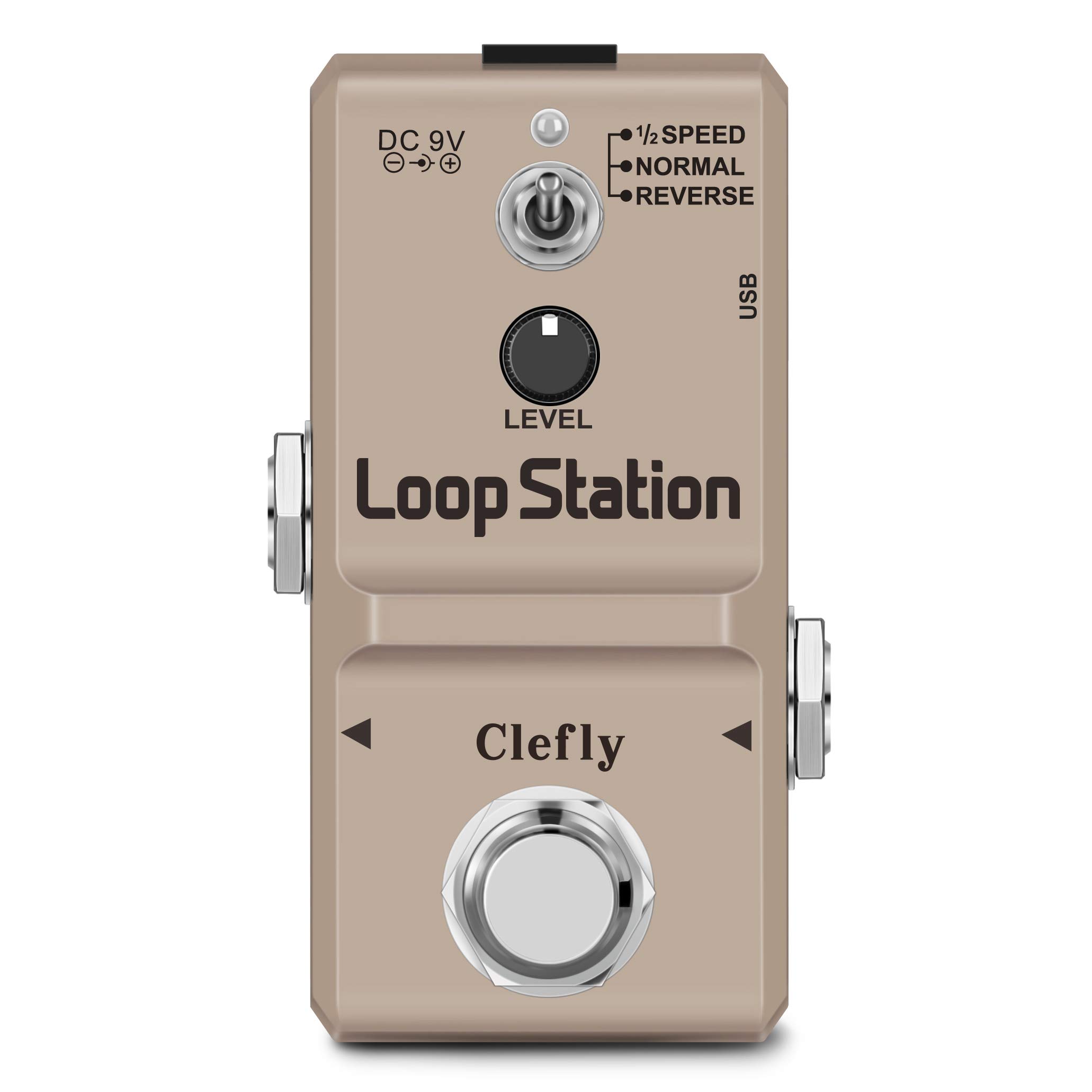 Clefly Tiny Loop Station Looper Effects Pedal Unlimited Overdubs 10m Of Looping 1/2 Time Reverse