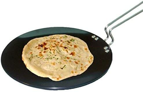 Sahishnu Online & Marketing Hard Anodized Aluminium Tawa,Hard Anodized Cookware,Hard Anodized Concave Tawa,Naan Roti Chapati Tawa,Diameter-275mm,Thickness-4mm,Size-11