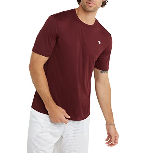 Champion, Sport Tee, Moisture Wicking, Anti Odor, Athletic T-Shirt for Men (Reg. or Big & Tall), Maroon, X-Large