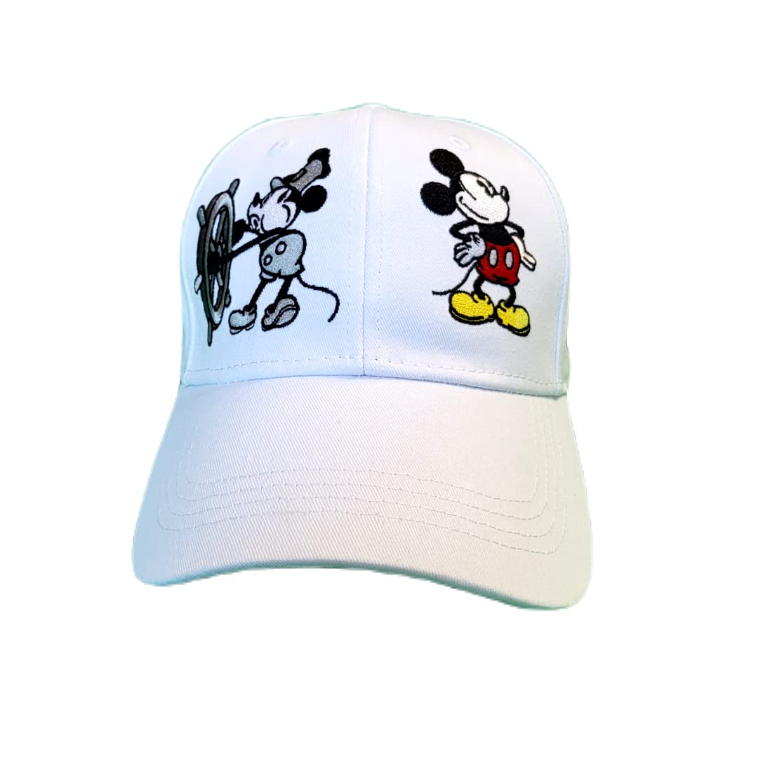 Disney Mickey Mouse Adult History Baseball Cap (White)