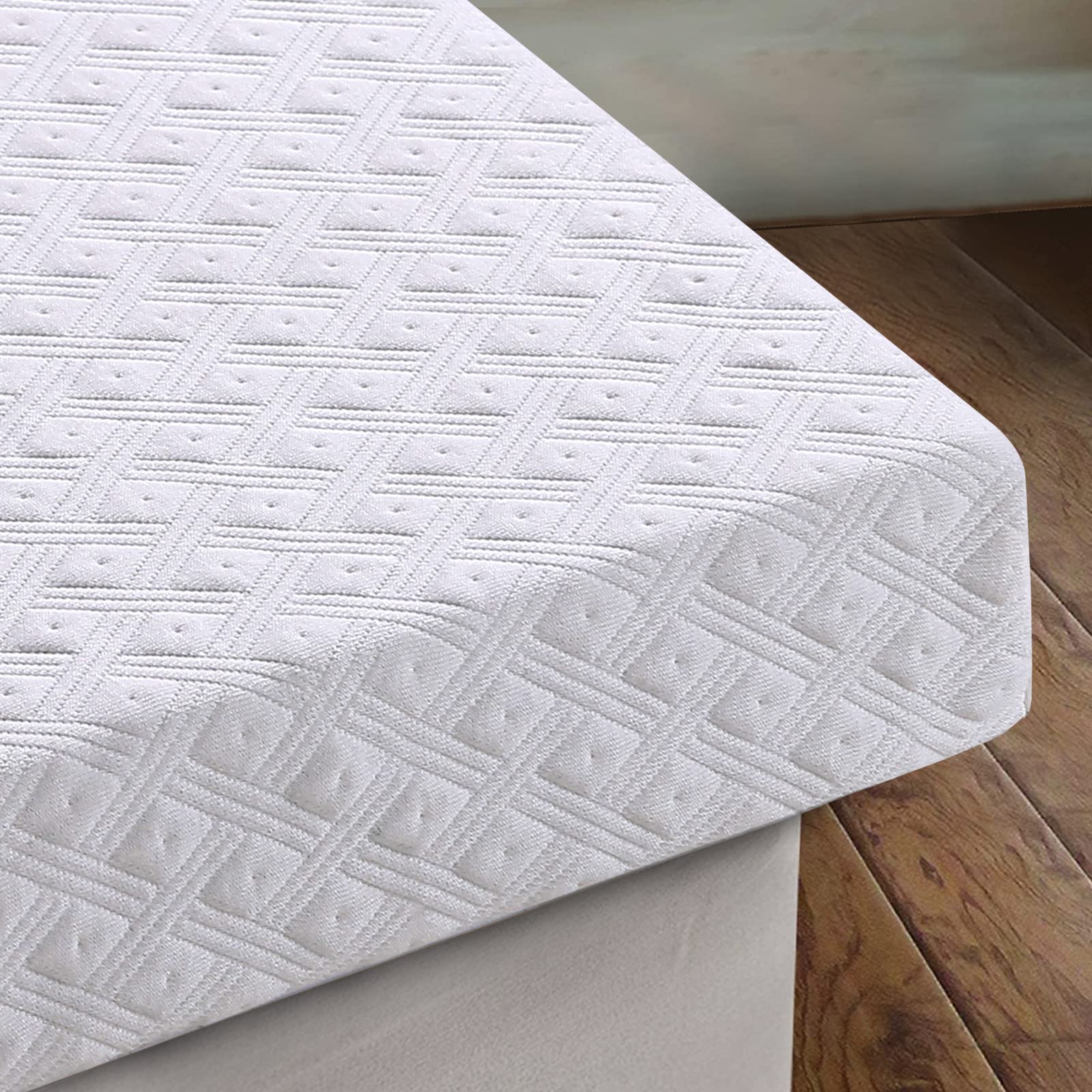 CottonHouse Cool Gel 3 Inch Memory Foam Mattress Topper King Size,Aviation Grade Material,Removable Soft Cover, Comfort Body Support & Pressure Relief