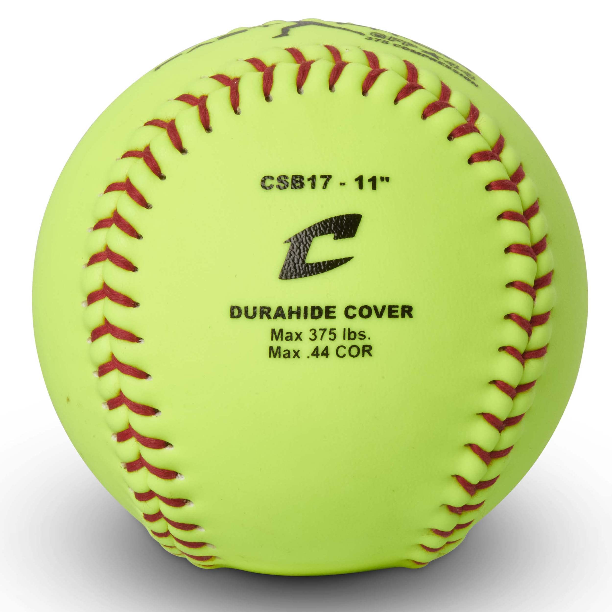 Champro ASA Game Poly Synthetic Cover, Red Stiches (Optic Yellow, 11-Inch)